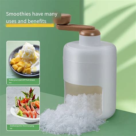 가정용 소형 수동 얼음 분쇄기 핸드 셰이크 얼음 모래 우박 얼음 브레이커 연속 모래 얼음 만들기