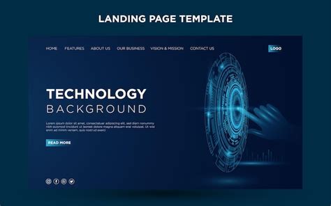 Premium Vector Landing Page Technology Background For Your Web Developer