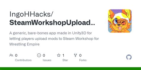 Github Ingohhackssteamworkshopuploaderwe A Generic Bare Bones App Made In Unity3d For