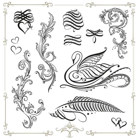 Calligraphy Border Vector Images Royalty Free Calligraphy Border