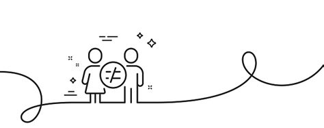 차별 라인 아이콘입니다 성 불평등 기호 컬이 있는 연속 라인 벡터 균형에 대한 스톡 벡터 아트 및 기타 이미지 균형 아이콘