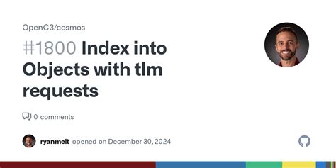 Index Into Objects With Tlm Requests Issue OpenC Cosmos GitHub