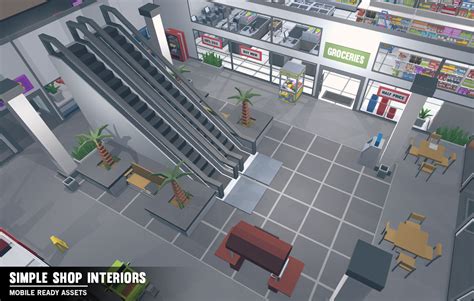Simple Shop Interiors Cartoon City 3d Asset Pack Synty Store