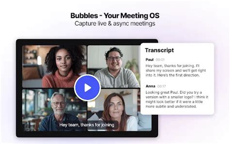 Bubbles Ai 회의 노트 및 화면 기록기 Creatiai