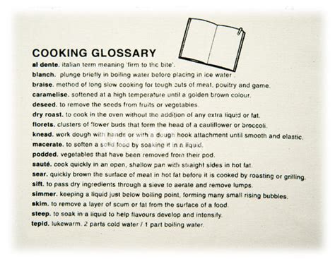 26 Images Culinary Glossary
