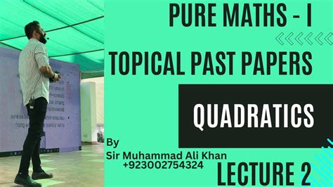 Topical Pp Quadratics Lecture 2 Youtube