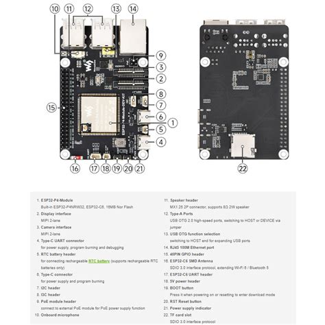 Esp32 P4 Module Development Board With Wifi 6 And Bluetooth 5