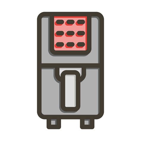 Air Fryer Vector Thick Line Filled Colors Icon For Personal And