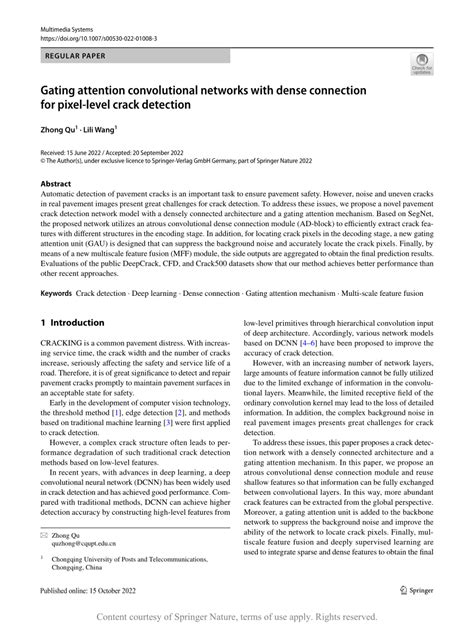 Gating Attention Convolutional Networks With Dense Connection For Pixel Level Crack Detection