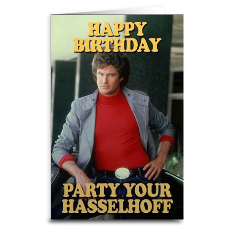 David Hasselhoff Birthday Greeting Card The Original Underground