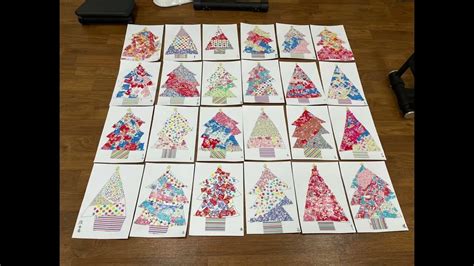 色紙拼貼聖誕樹老少咸宜遊戲長照手作教學失智症 Youtube