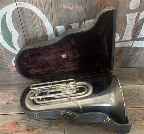 Conn 14j Tuba Naked Lady 1957 Satin Silver