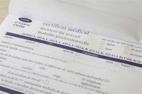 Certificat Accident De Travail Les D Marches Et Formalit S