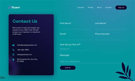 Create Web Form Registration Form Contact Page Wordpress Form Using