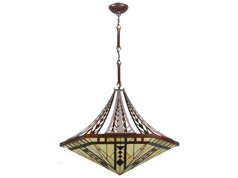 Meyda Mission 3 Light Brown Bowl Pendant My115997