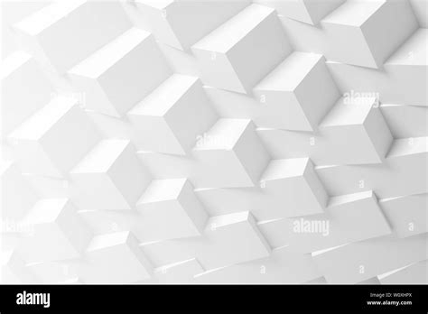 Digital Graphic Background With Parametric White Cubes Structure Abstract Geometric Pattern 3d