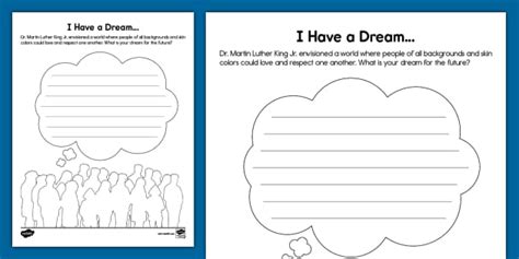 Martin Luther King I Have A Dream Tpt Worksheets Library