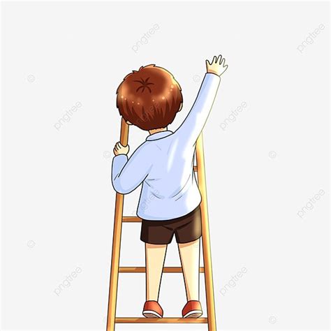 صبي يتسلق سلمًا صبي أولاد سلم Png صورة للتحميل مجانا
