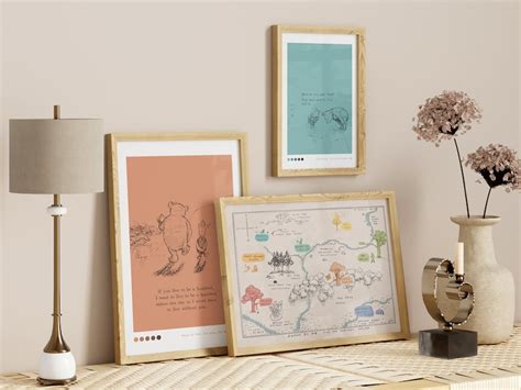Winnie The Pooh 100 Acre Wood Map Classic Pooh Print Hundred Acre