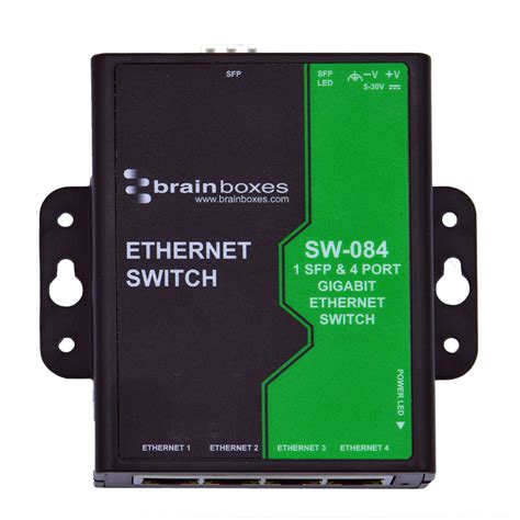 Brainboxes Sw 084 1 Sfp And 4 Port Gigabit Ethernet Switch Rapid Electronics