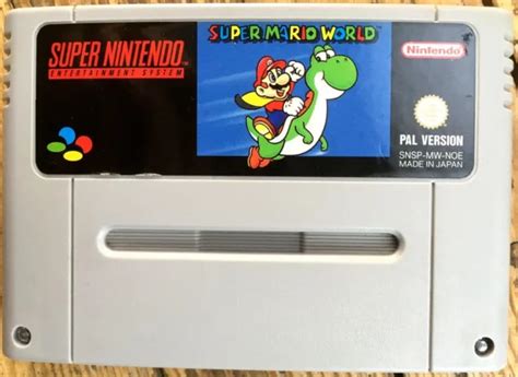 CARTOUCHE SEULE SUPER Mario World 100 Originale Nintendo Snes Pal Noe