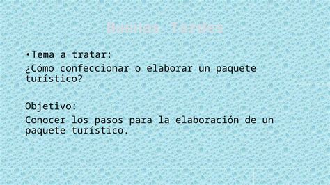 Pptx Elaboracion De Paquetes Turísticos Dokumentips