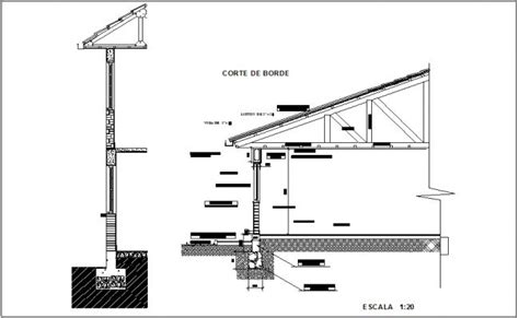 Truss Elevation With Side Section View Dwg File