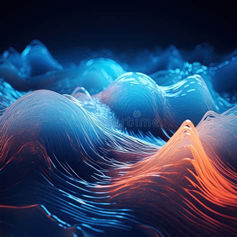 Pulsating Waves And Light Impulses Create A Dynamic Abstraction