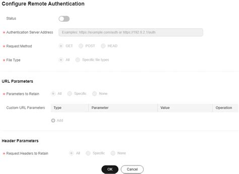 Remote Authentication Access Control Custom Domain Name Configuration