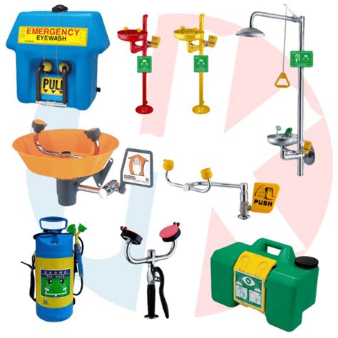 thiết bị rửa mắt khẩn cấp Gắn tường kết hợp tắm di động