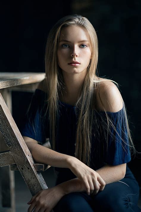 Women Sitting Blonde Looking At Viewer Portrait Blonde Women