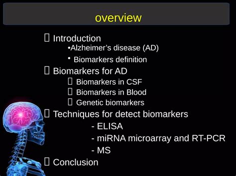 Biomarkers In Alzheimers Ppt