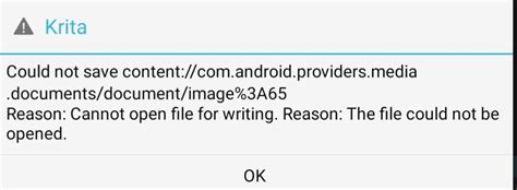 Krita Isn T Letting Me Save A Piece Gives This Error Any Clues R Krita