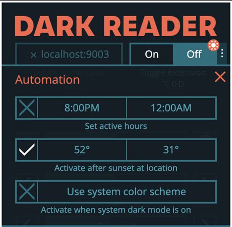 V Activate After Sunset Or Use System Preferences Dark Reader Blog