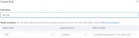 How To Configure Match Conditions For Rules Web Application Firewall Alibaba Cloud