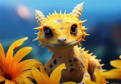 Premium Ai Image A Yellow Frog On A Flower