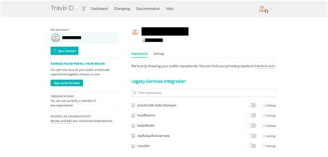 Tips Travis CIでRepositoryやOrganizationが表示されない時の確認事項 DevelopersIO
