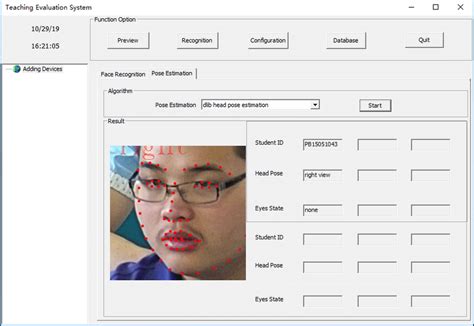 head pose estimation interface download scientific diagram