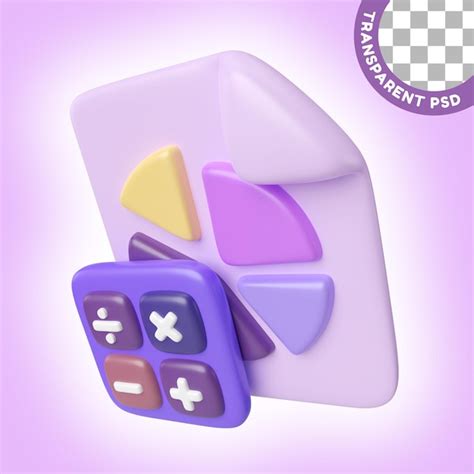 Premium Psd Accounting 3d Illustration Icon