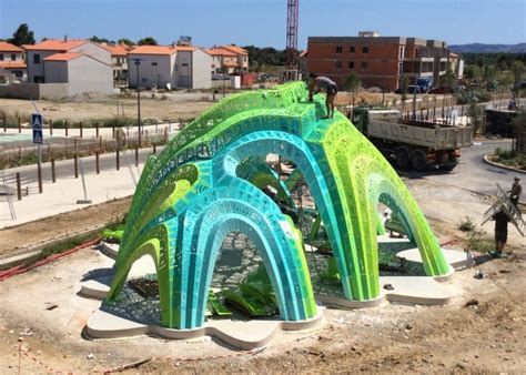 Marc Fornes Uses Metal Shingles To Create Installation In France