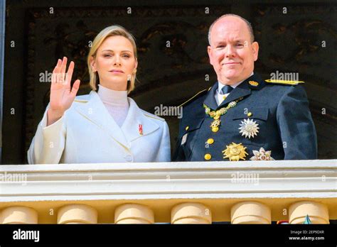 Prince Albert Ii Of Monaco And Princess Charlene Of Monaco During The