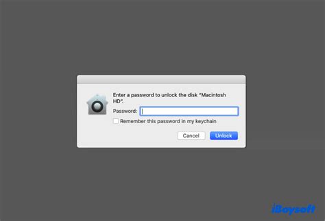 Enter A Password To Unlock The Disk Macintosh Hd Removed