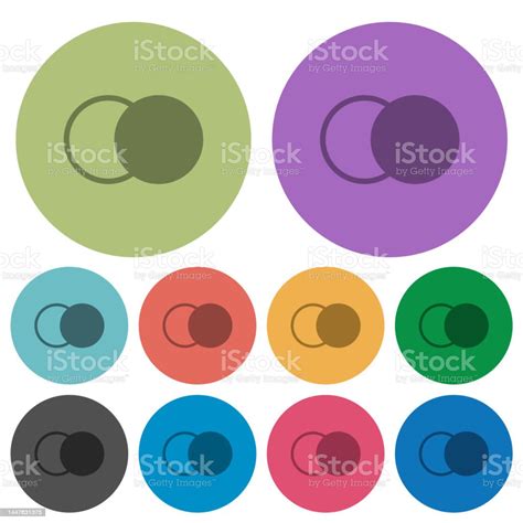 overlapping elements color darker flat icons stock illustration