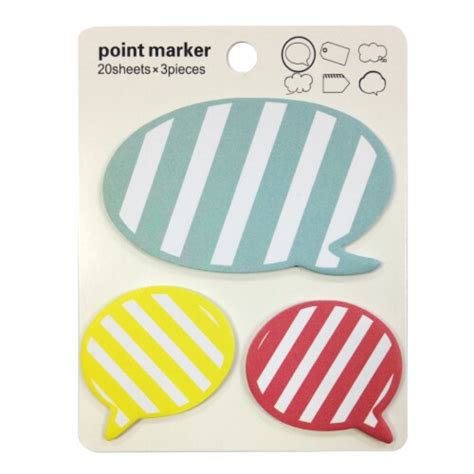 Wrapables Striped Talking Bubble Sticky Notes 1 Frys Food Stores