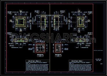 Detailed AutoCAD Drawings Of Windows WC For Download
