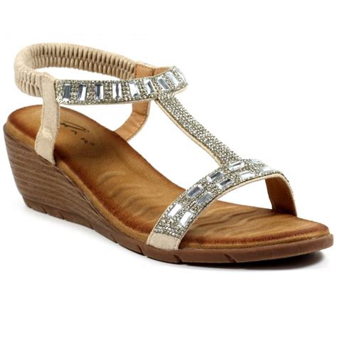 Lunar Grs Macie Womens Wedge Sandals Women From Charles Clinkard Uk