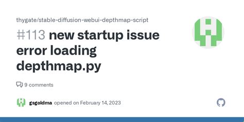 New Startup Issue Error Loading Depthmap Py Issue 113 Thygate