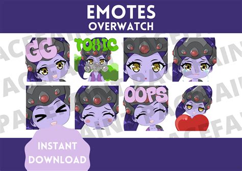 Widowmaker Overwatch Twitch Emotes Etsy