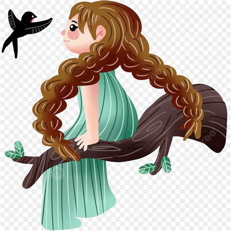 검은 제비 일러스트 브라운 트렁크 행복한 소녀 만화 그림 반환 만화 그림 브라운 트렁크 Png 일러스트 및 Psd 이미지 무료 다운로드 Pngtree