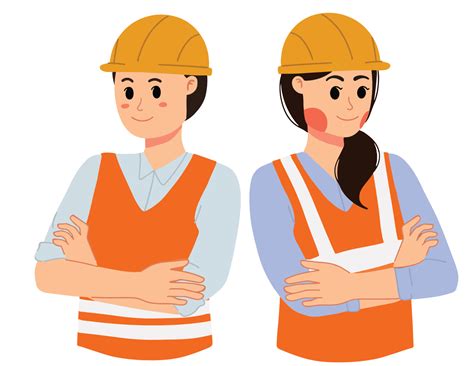 Man And Woman Engineer With Uniform And Safety Hat Illustration 9572020